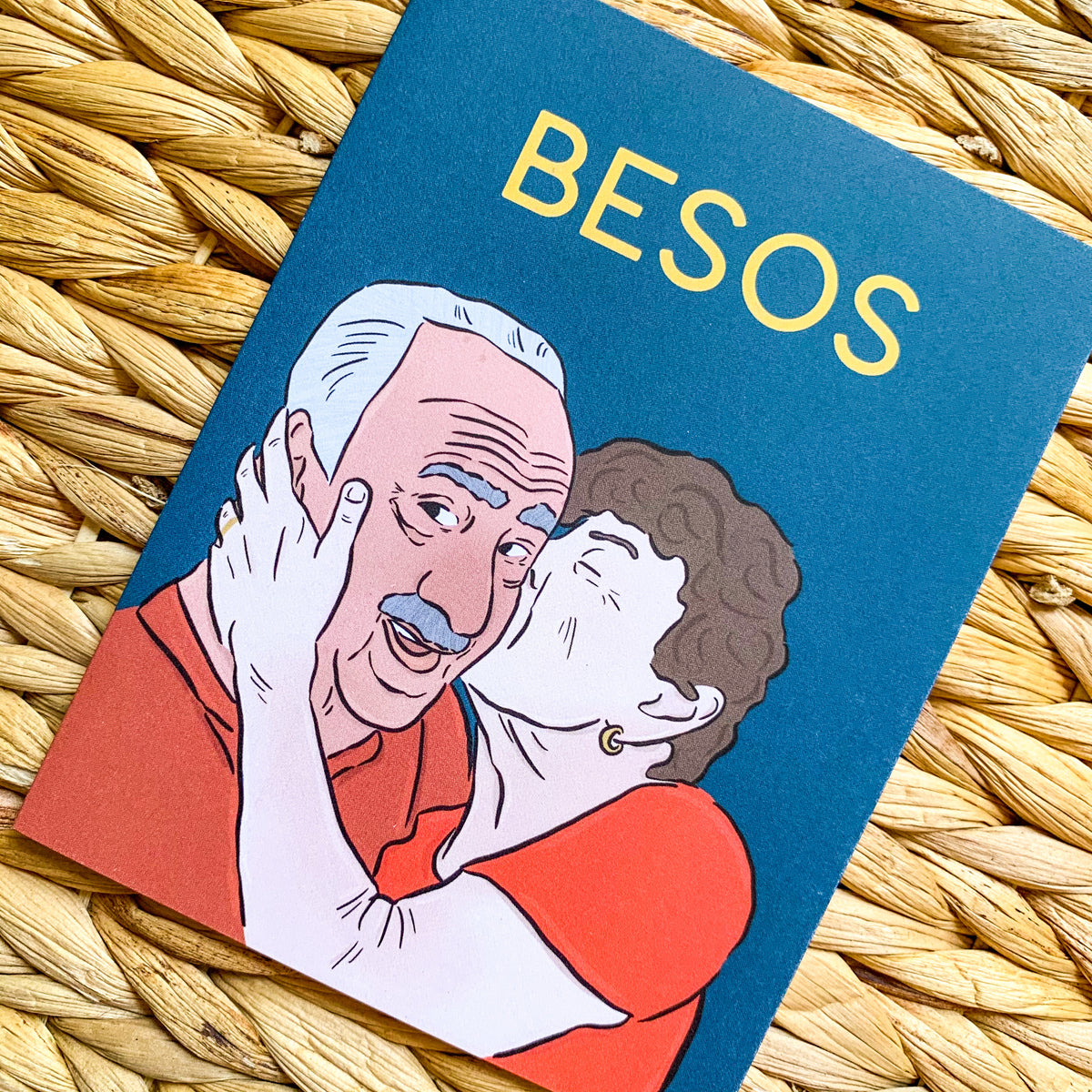 Besos Greeting Card – Bean Horse Car Designs