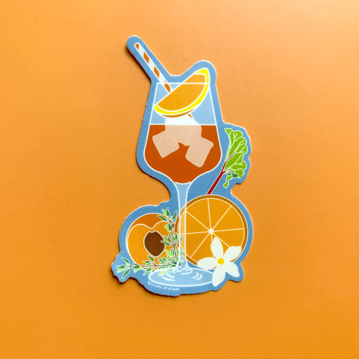 Aperol Spritz Sticker – Bean Horse Car Designs